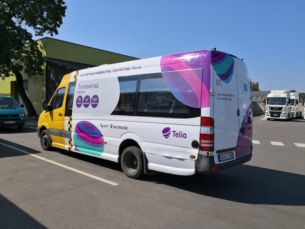 Telia reklama ant viešojo transporto Lietuvoje - www.grabmedia.lt